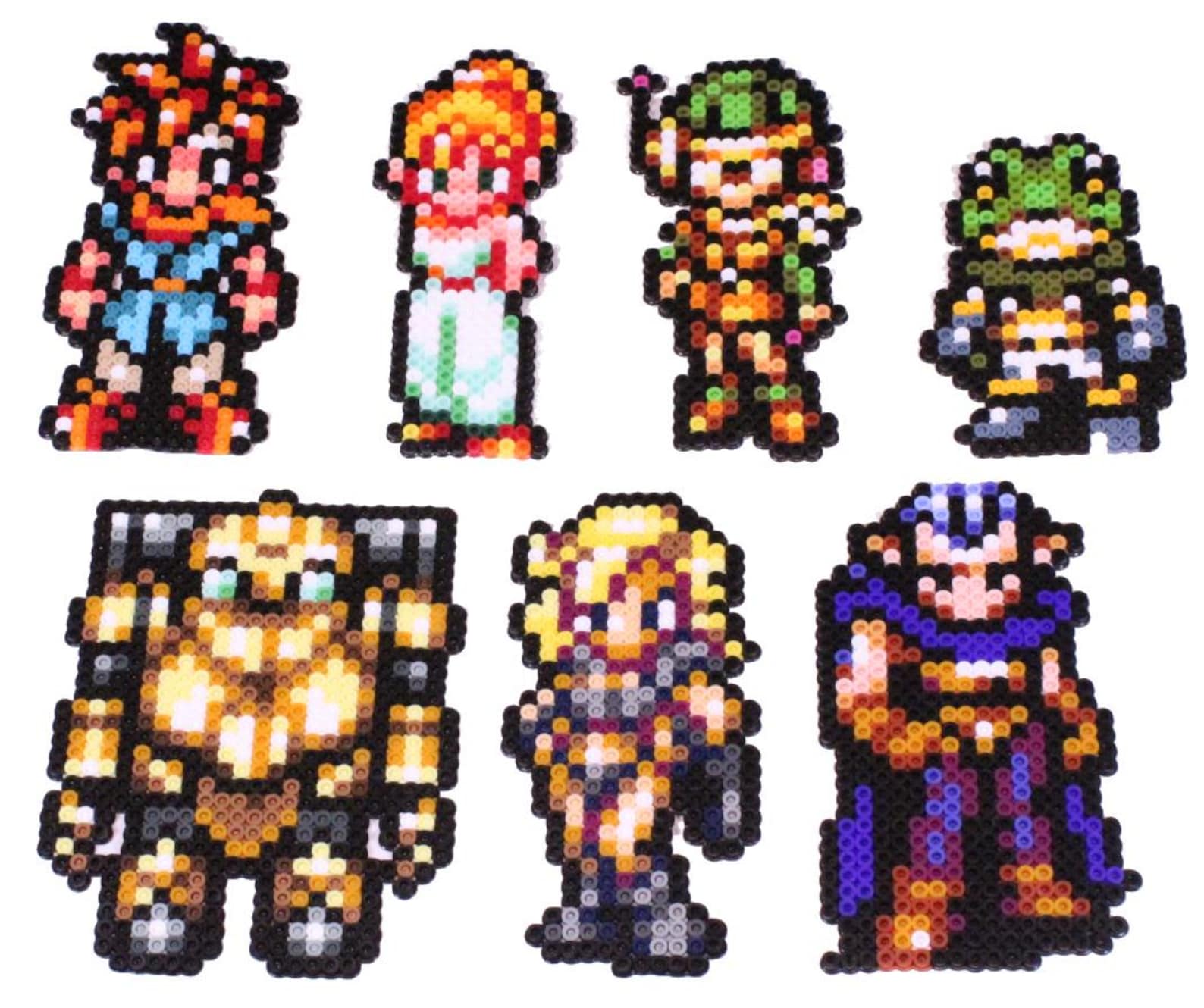Chrono Trigger Perler Bead Set, Crono, Marle, Lucca, Frog, Robo, Ayla ...