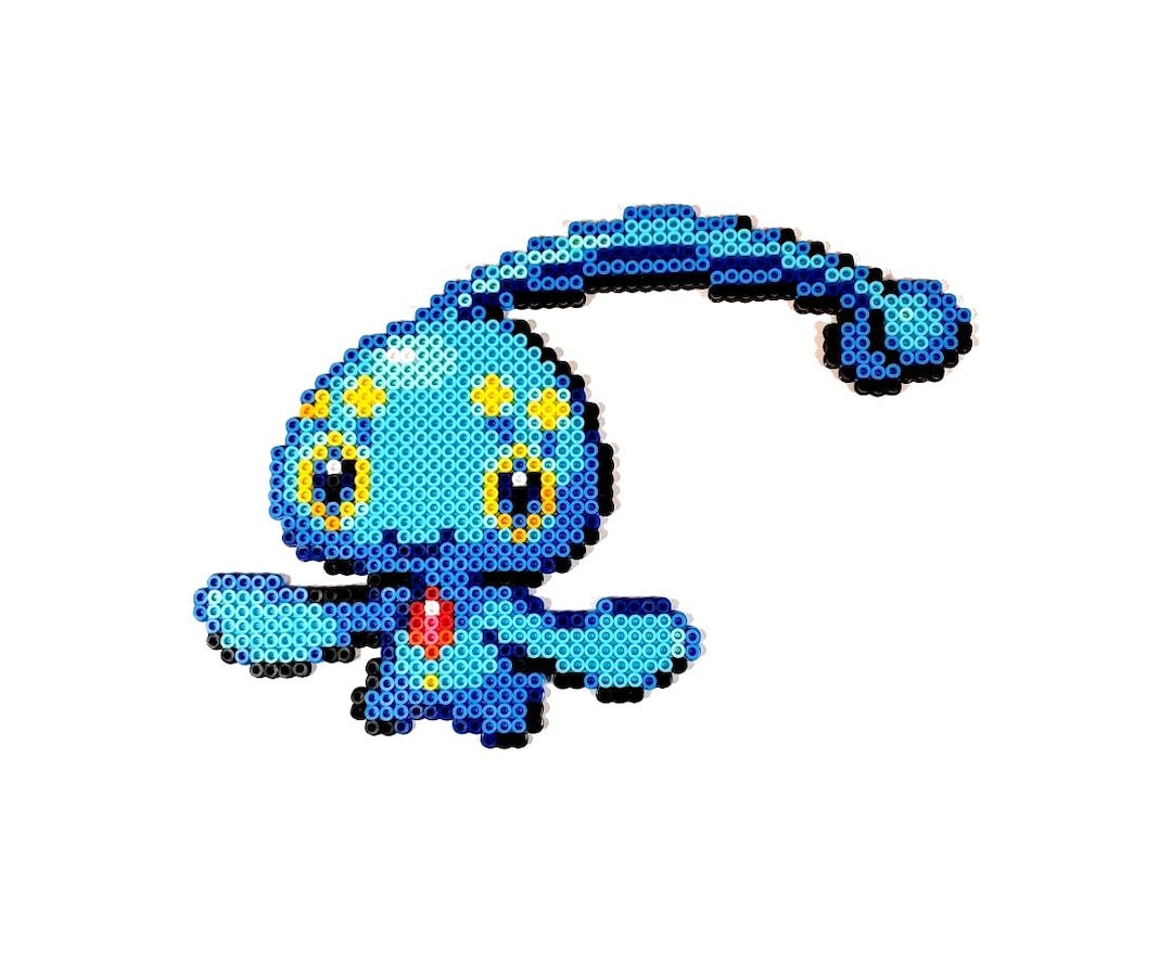 Manaphy Perler Bead Art, Pokemon Pixel Sprite, Cute Gift, Retro Game ...