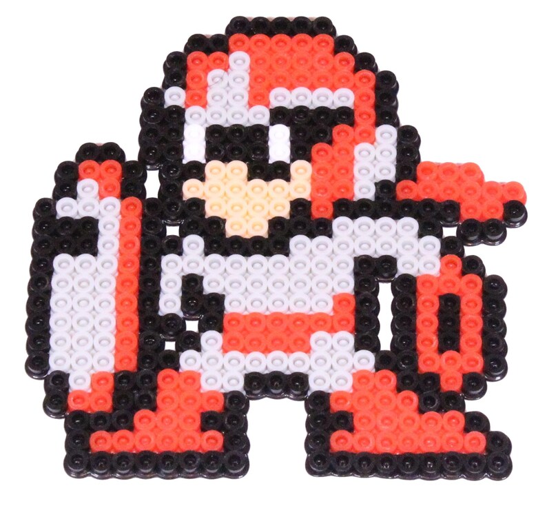 Mega Man 3 Proto Man Perler Bead Sprite, 8bit, Pixel Art, Pattern ...