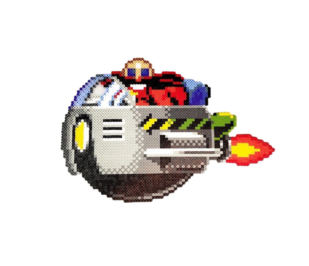 Dr. Robotnik Eggman Perler Bead Art, Sonic the Hedgehog Pixel Sprite ...