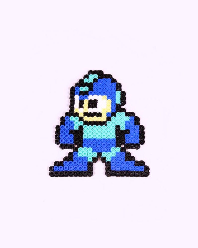 Mega Man NES Perler Bead Sprite, 8-bit, Pixel Art, Pattern, Figure ...