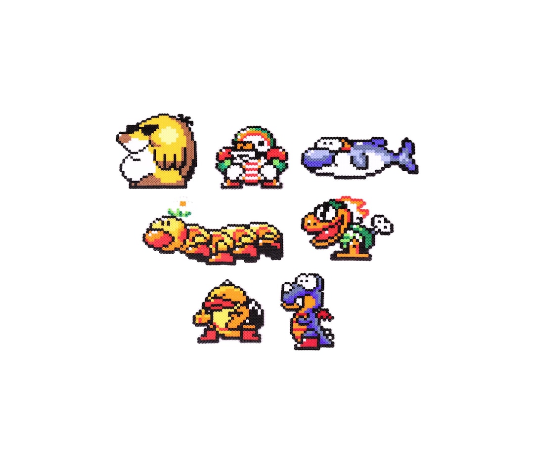Super Mario World Characters SNES Pixel Beads, Mario Bros Perler Art - Etsy