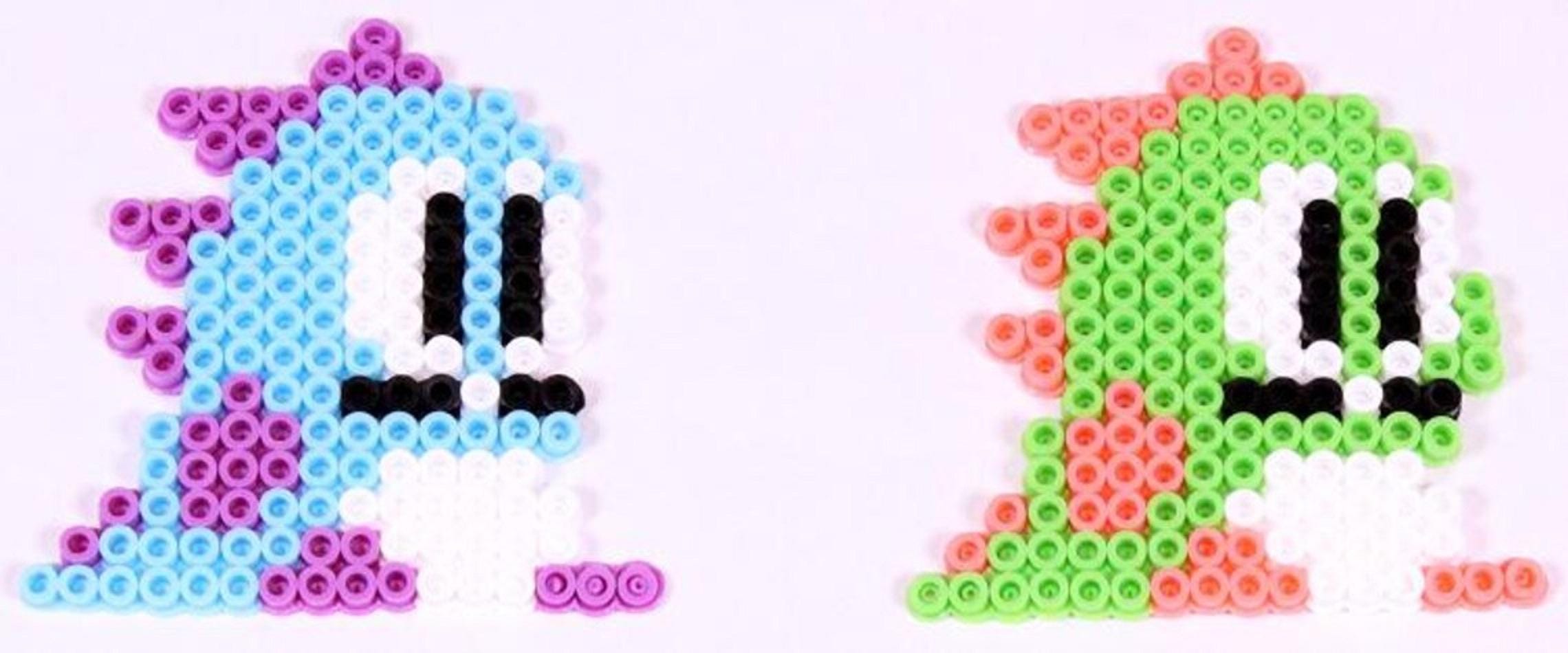Bubble Bobble Perler Bead Figures NES Pixel Art Set 8-bit Game Room ...
