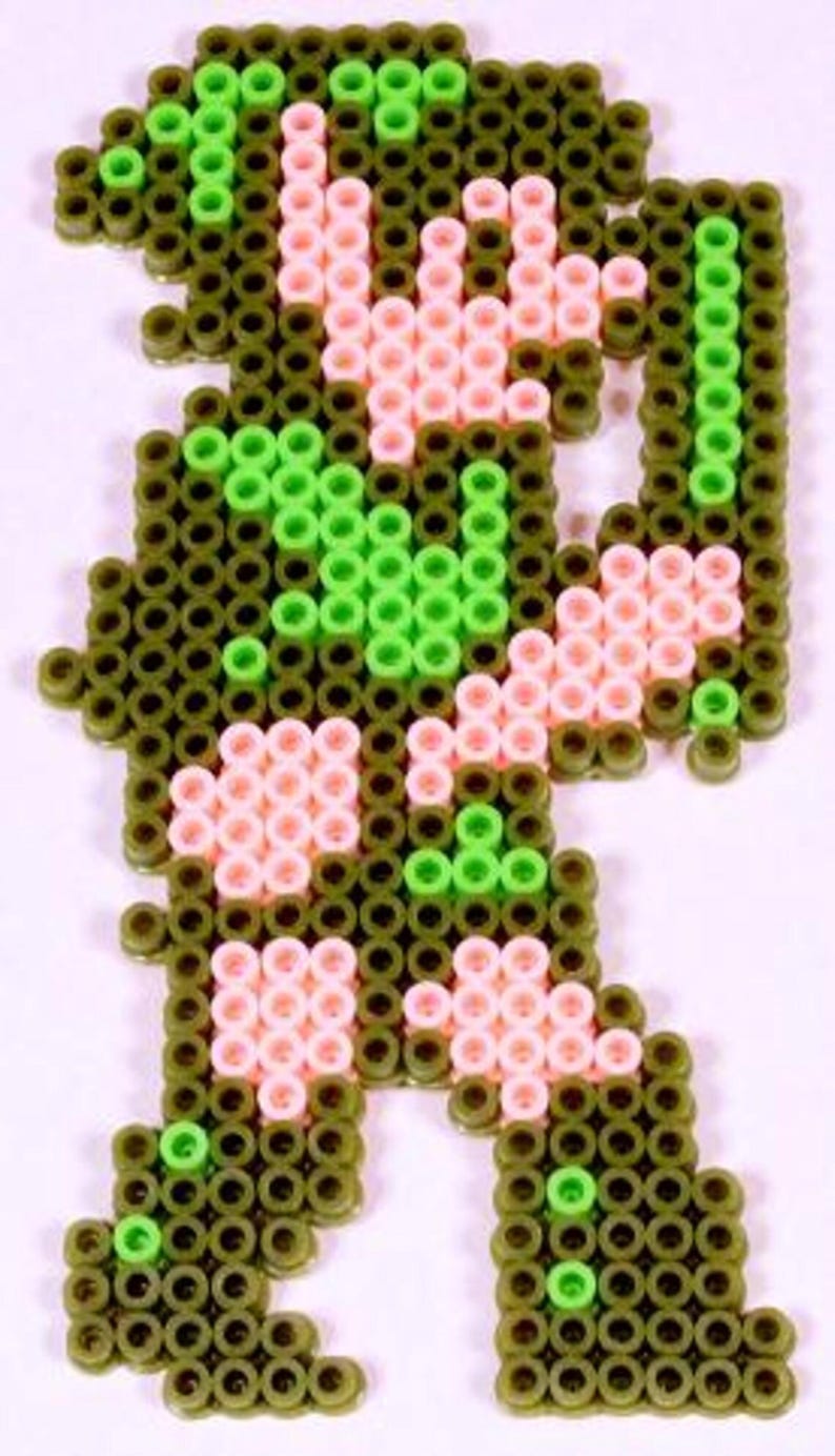 Zelda Adventure of Link Perler Bead Sprite, NES, 8-bit, Legend of Zelda ...