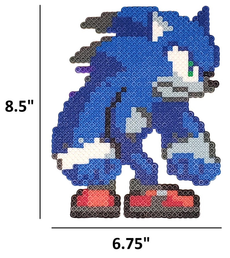 Sonic Unleashed Werehog Perler Bead Design, Sonic the Hedgehog Bead Art ...
