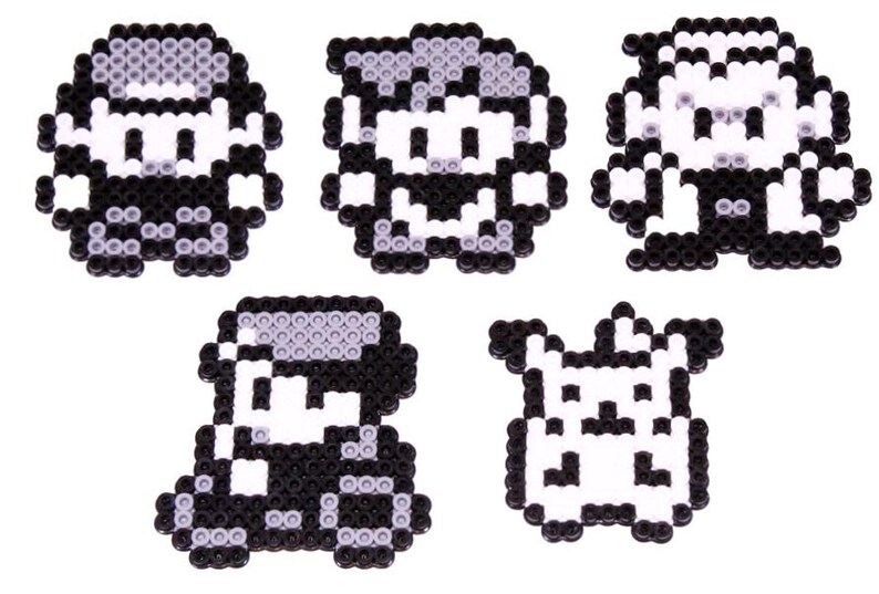 Pokemon Gameboy Characters Perler Bead Sprite Set, Ash, Gary, Professor ...