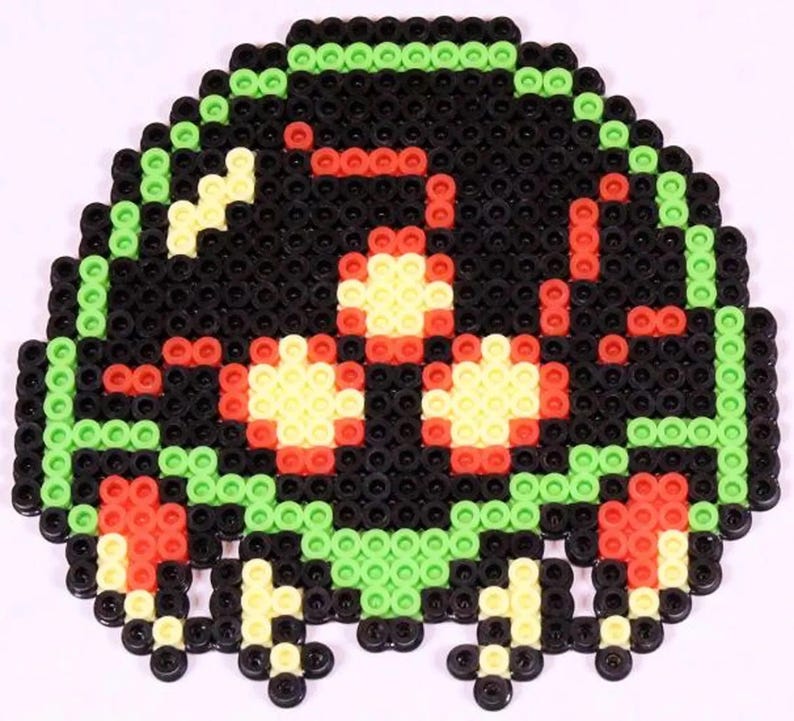 Metroid NES Perler Bead Sprite 8-bit Pixel Art Retro Wall Art & Gamer ...