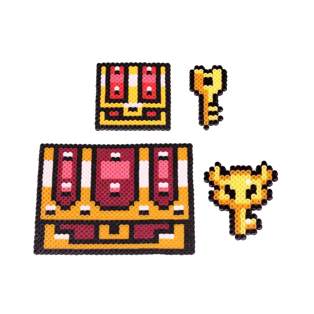 Zelda Chest & Keys Perler Bead Set | Link to the Past SNES Sprite ...