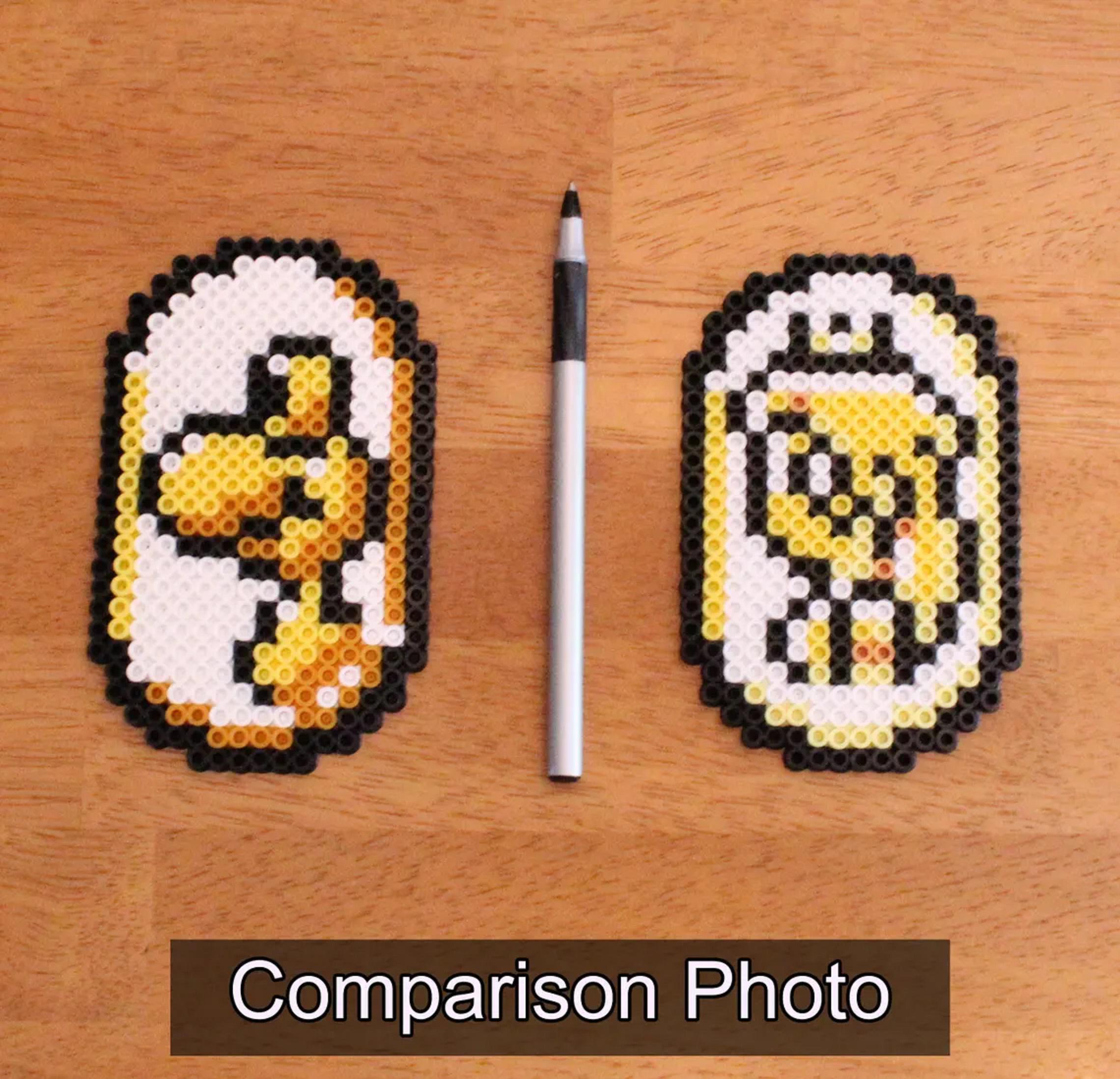 Super Mario World Yoshi & Peach Coin Perler Bead Sprite Set | Dragon ...