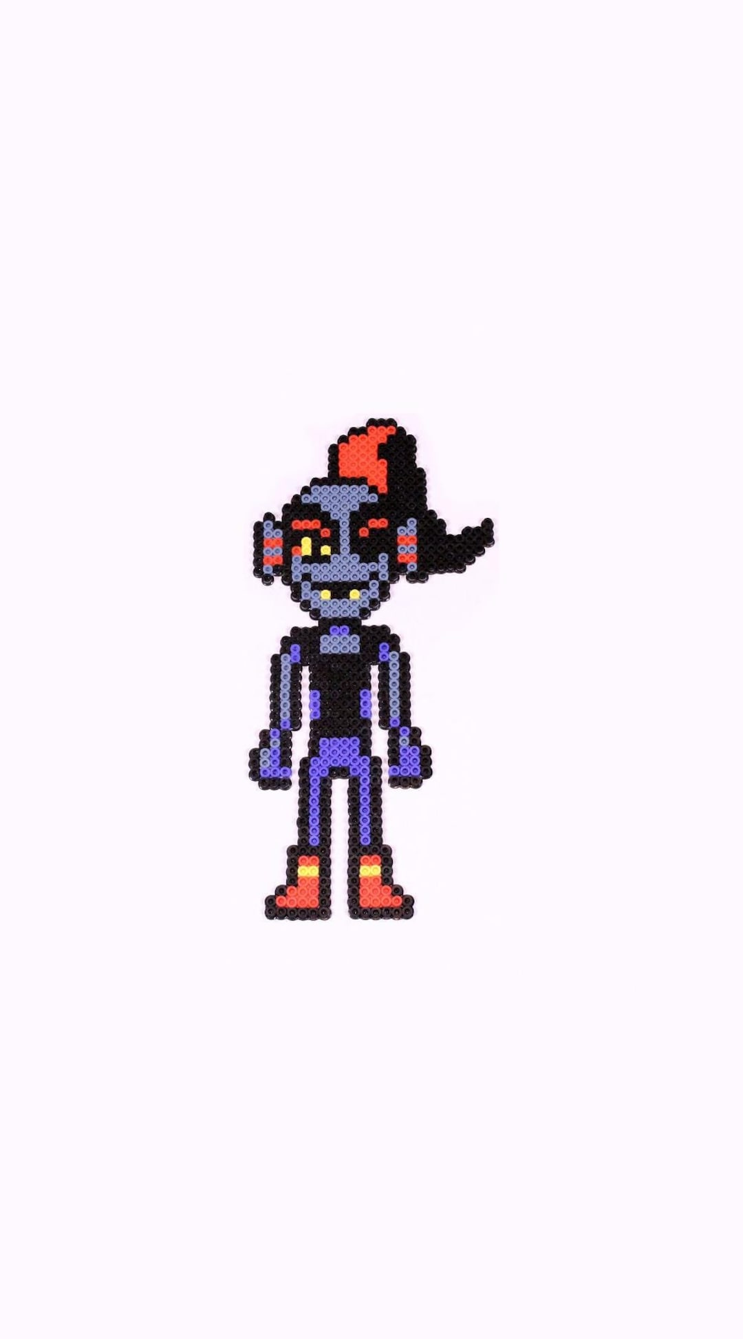 Undertale Undyne Perler Bead Sprite, Pixel Art, Pattern, Figure, RPG ...