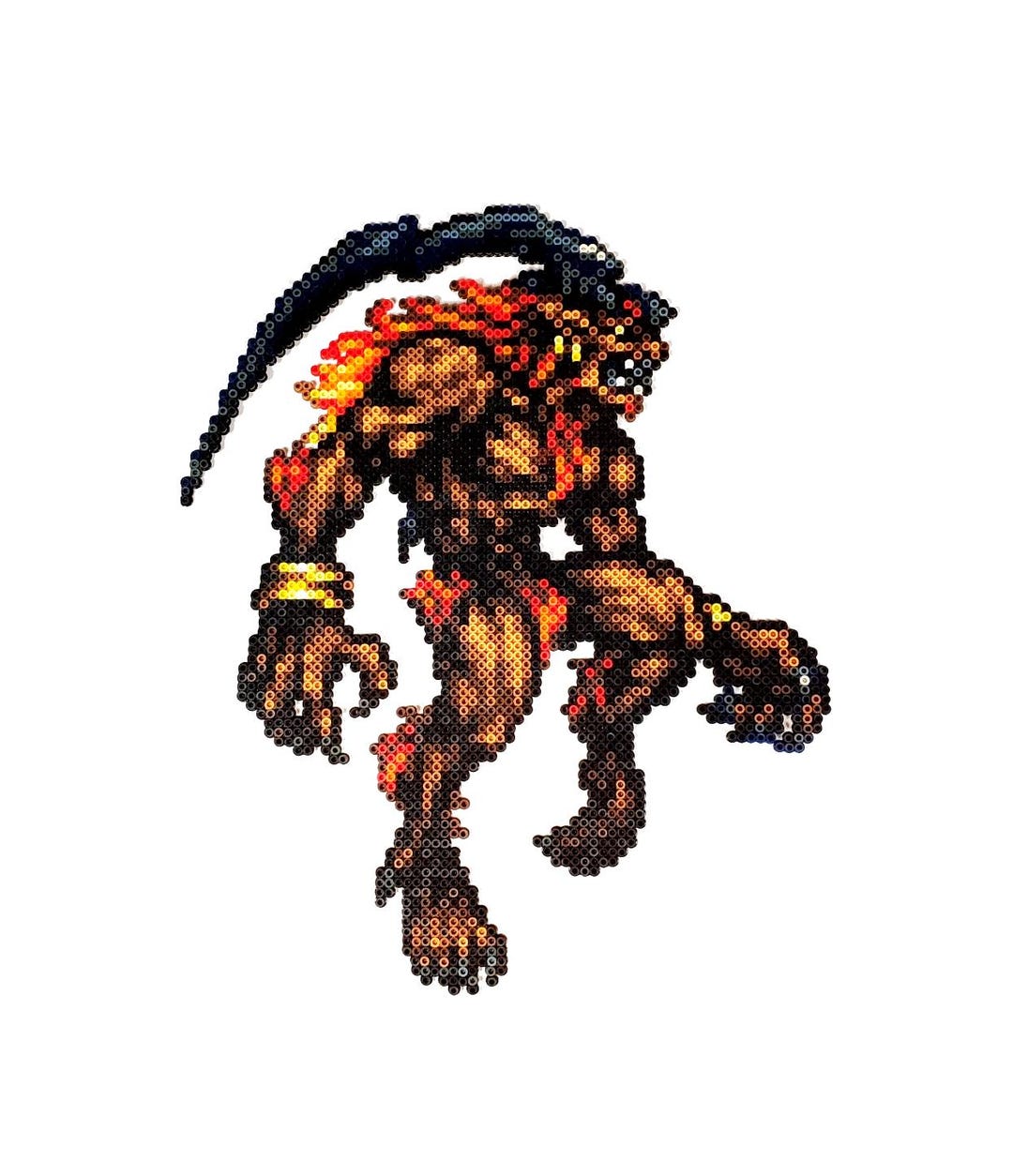 Ifrit Final Fantasy 8 FF8 Perler Bead Art, FFVIII Summon Guardian Force ...