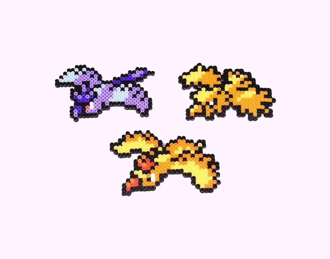 Pokemon Legendary Birds Fuse Bead Pixel Sprite Set | Articuno, Zapdos ...