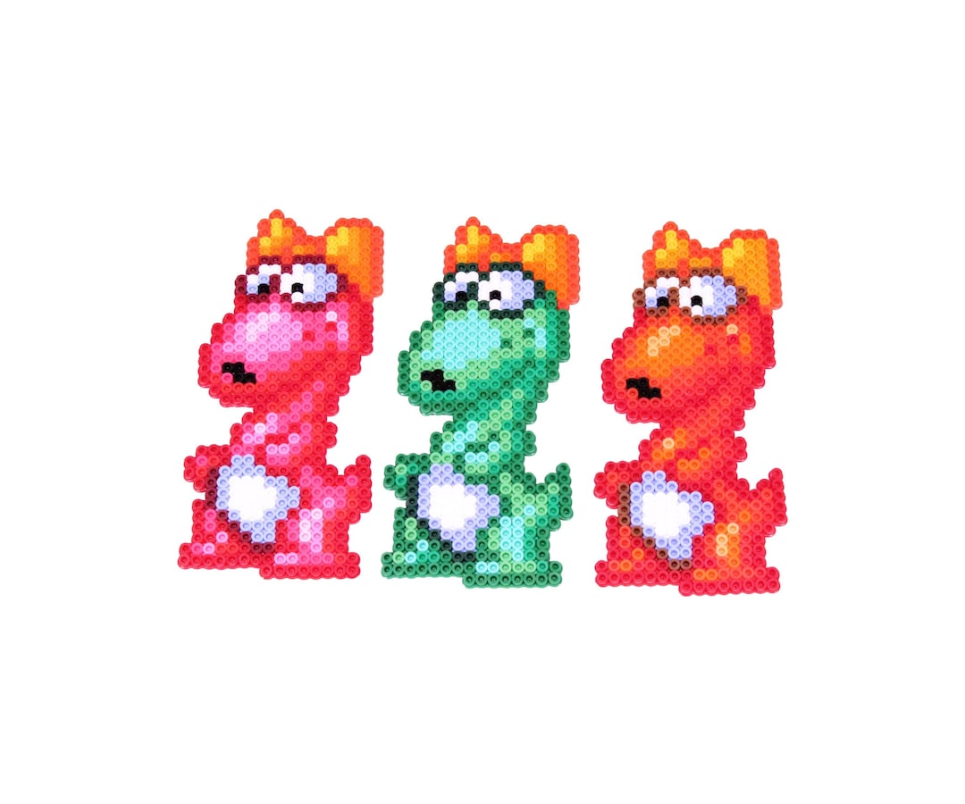 Mario Bros 2 All Stars Birdo Bead Art, 16-bit SNES, Hama Bead Design ...