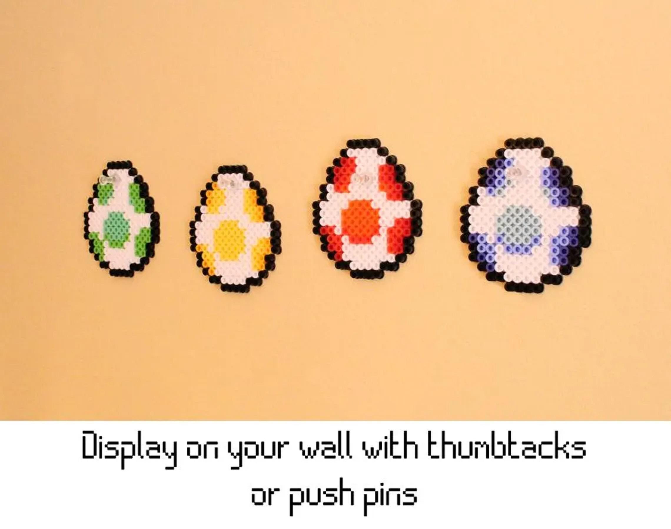 Super Mario World Yoshi Egg Fuse Bead Set Nintendo Pixel Art 16-bit Mario Bros Design for ...