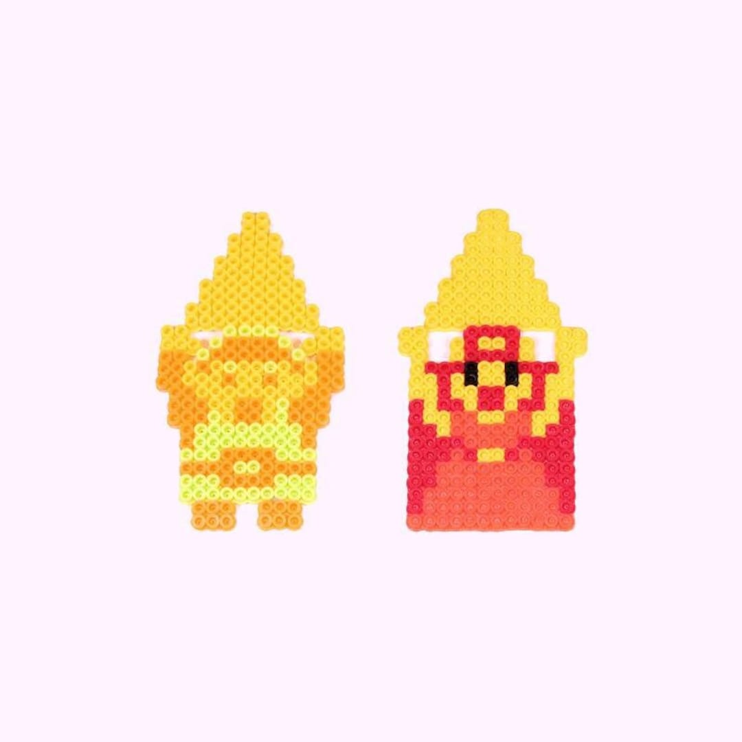 Zelda NES Link & Zelda Triforce Perler Bead Sprite Set 8-bit, Legend of ...