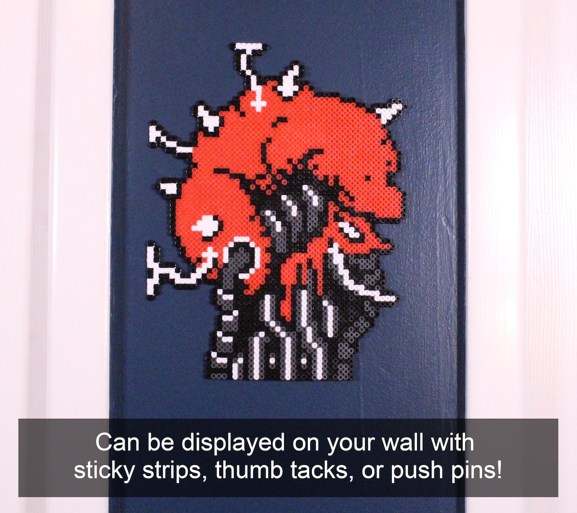 Metroid NES Mother Brain 8-bit Pixel Art | Perler Bead Sprite | Retro ...