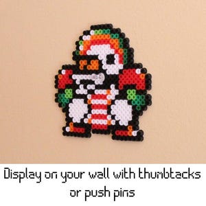 Super Mario World Chargin Chuck Perler Bead Sprite, SNES, 16-bit, Mario Bros, Pixel Art, Bead ...