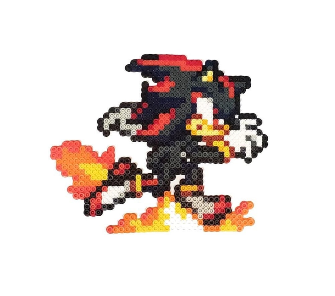 Shadow the Hedgehog Running Perler Sprite, Sonic 3 Movie, Sonic Bead Art, Sonic Fan Gift - Etsy