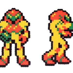 Metroid NES Samus Aran Fuse Bead Art | Retro 8-bit Pixel Sprite ...