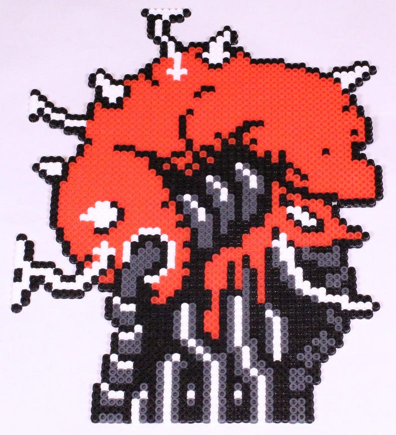 Metroid NES Mother Brain 8-bit Pixel Art Perler Bead Sprite Retro ...