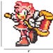 Amy Rose Perler Bead Sprite, Sonic the Hedgehog, Gaming Decor, Sonic ...