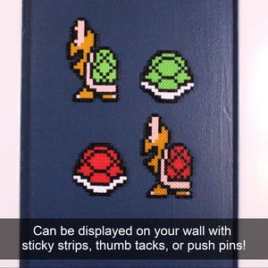 Perler Bead Designs: Green & Red Koopa Shells | SMB3 Pixel Bead ...