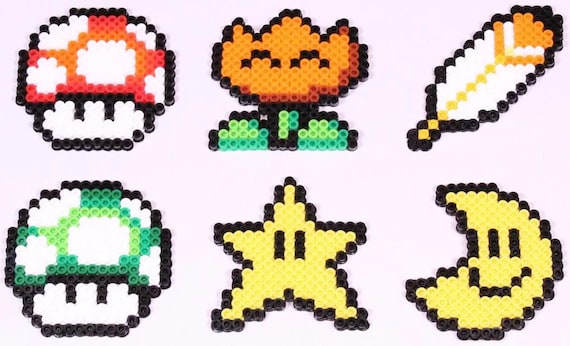 Mario Fire Perler Beads Fireflower Coaster Kandi Pad | Kandi