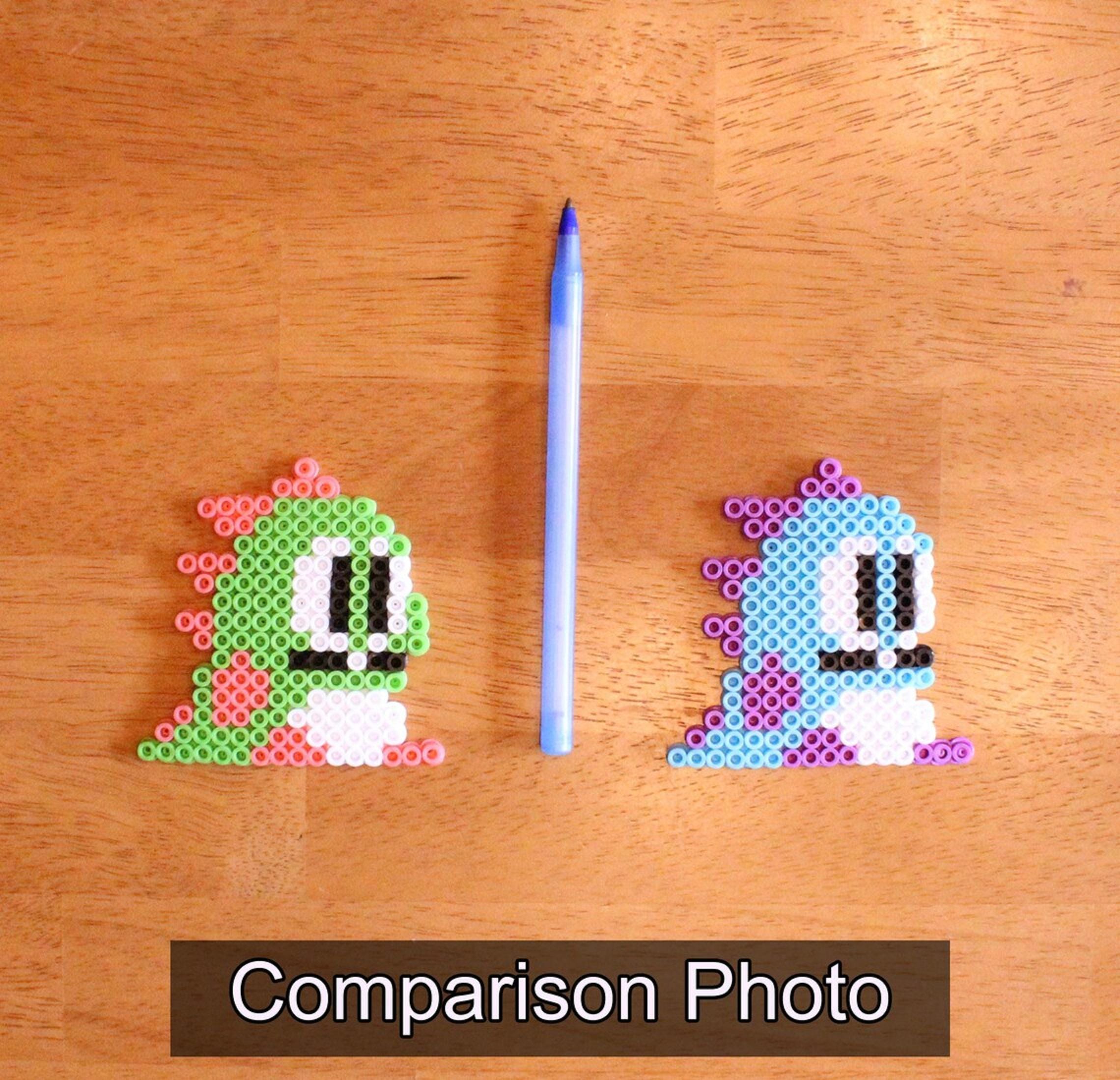 Bubble Bobble Perler Bead Figures NES Pixel Art Set 8-bit Game Room ...