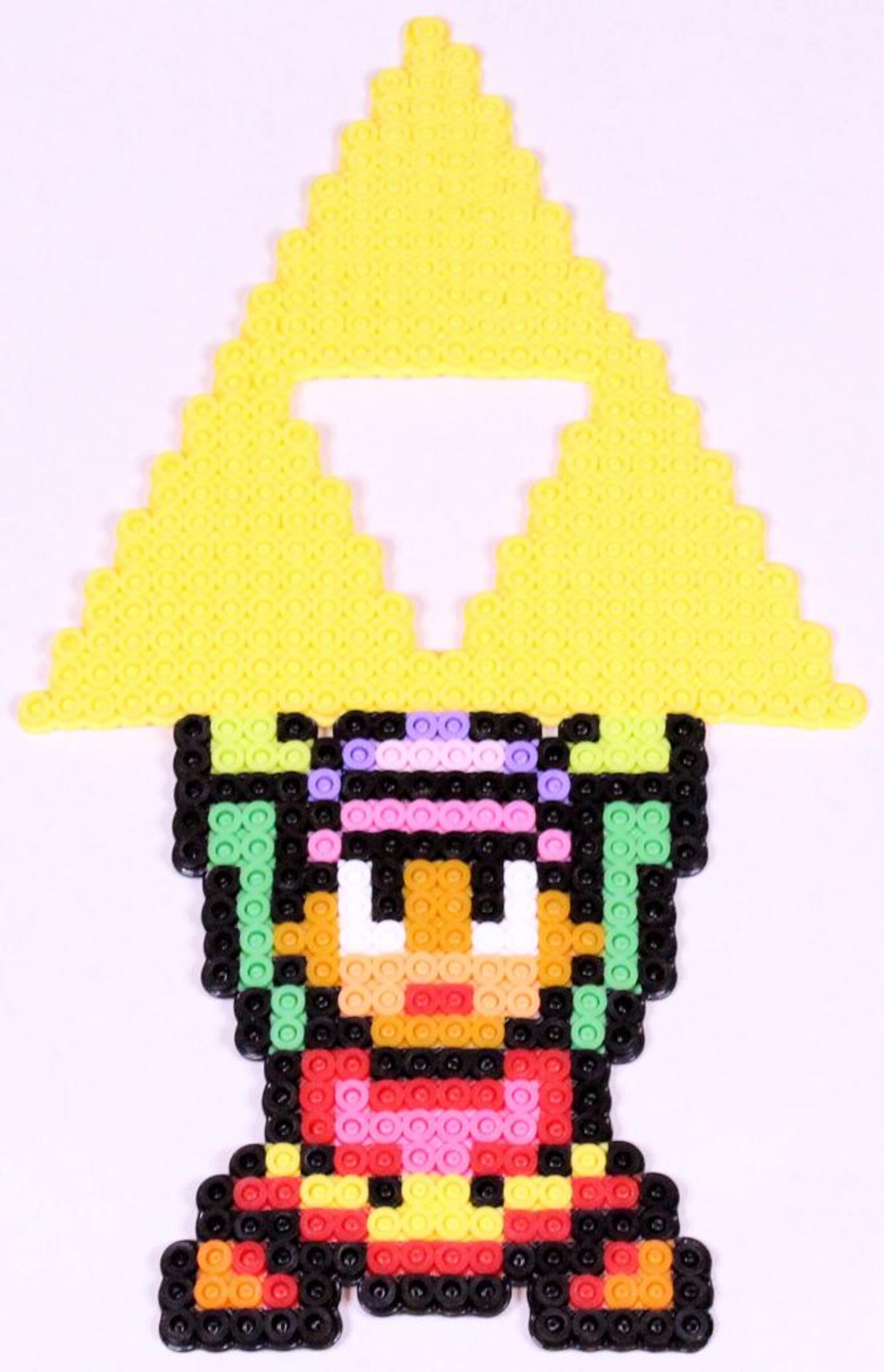 Zelda Link to the Past Triforce Perler Bead Sprite, Pattern, SNES, 16 ...