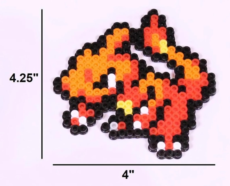 Charmander Evolution Perler Bead Pixel Set | Pokemon Charmeleon ...