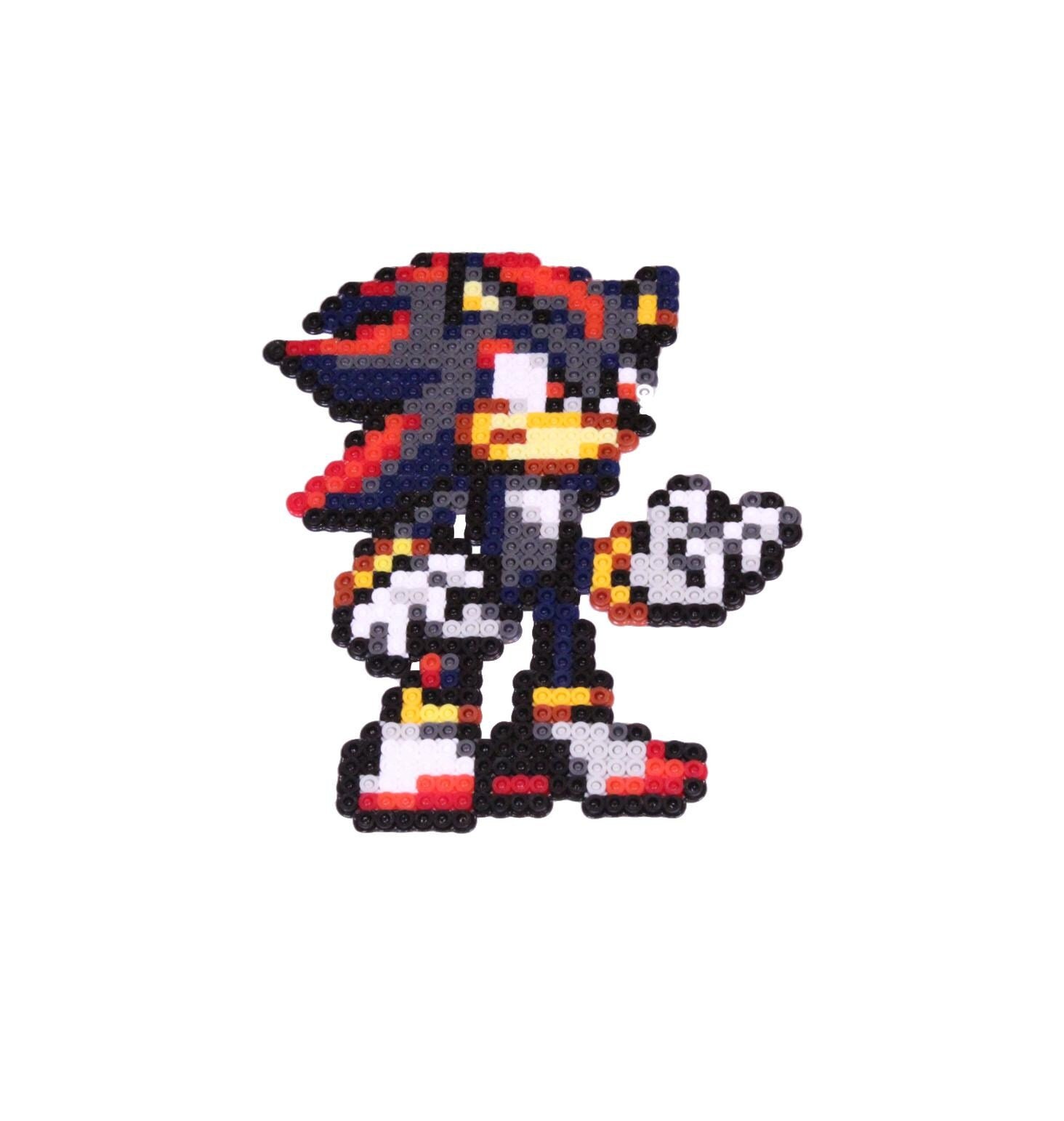 Shadow the Hedgehog Perler Bead Sprite, SA2, Sonic 3 Movie, Gaming Wall ...
