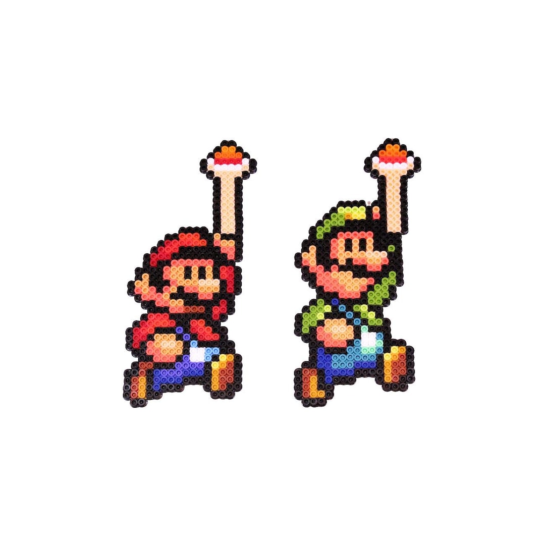 Bead Sprite Creations: Mario & Luigi Magic Wands | Mario Bros 3 SNES ...