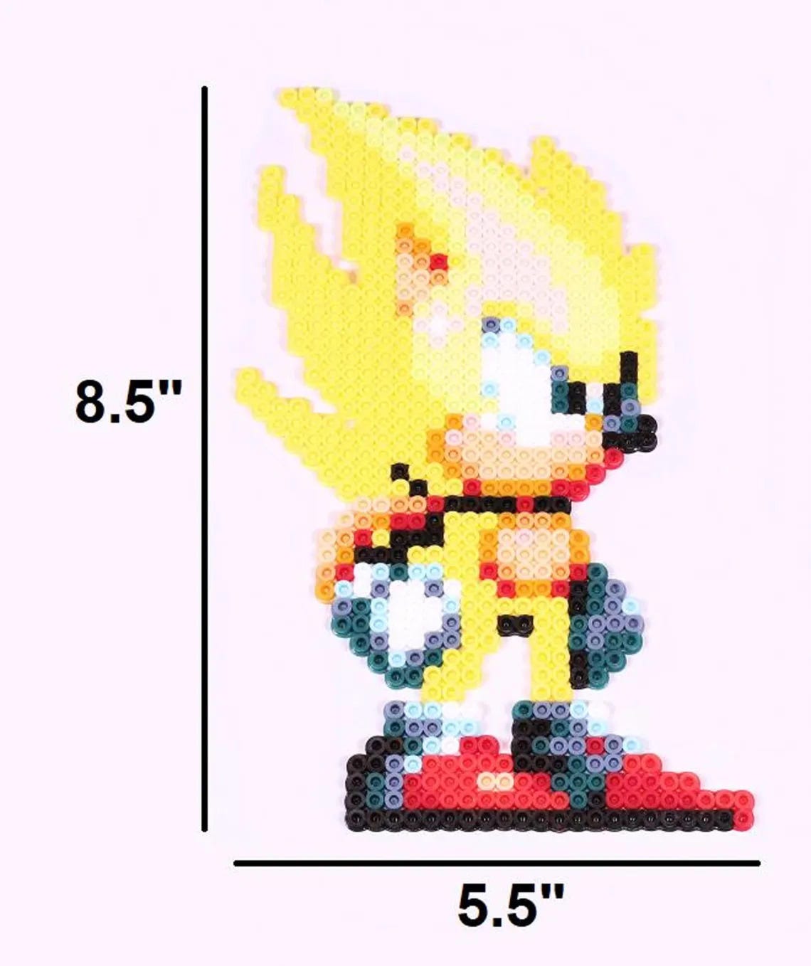 Super Sonic Pixel Bead Sprite | Sonic the Hedgehog | 16-bit Sega ...