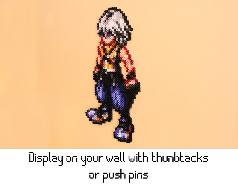 Kingdom Hearts Riku Perler Bead Sprite, Pixel Art, Bead Art, Chain of ...