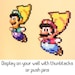Cape Flying Mario & Luigi Fuse Bead Sprite Set | SNES 16-bit Pixel Art ...