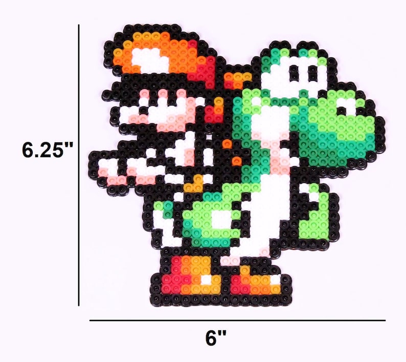 Yoshi’s Island Pixel Art Set, Perler Bead Sprites, Yoshi & Baby Mario ...
