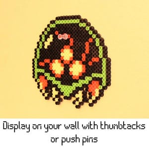 Metroid NES Perler Bead Sprite | 8-bit Pixel Art | Retro Wall Art ...