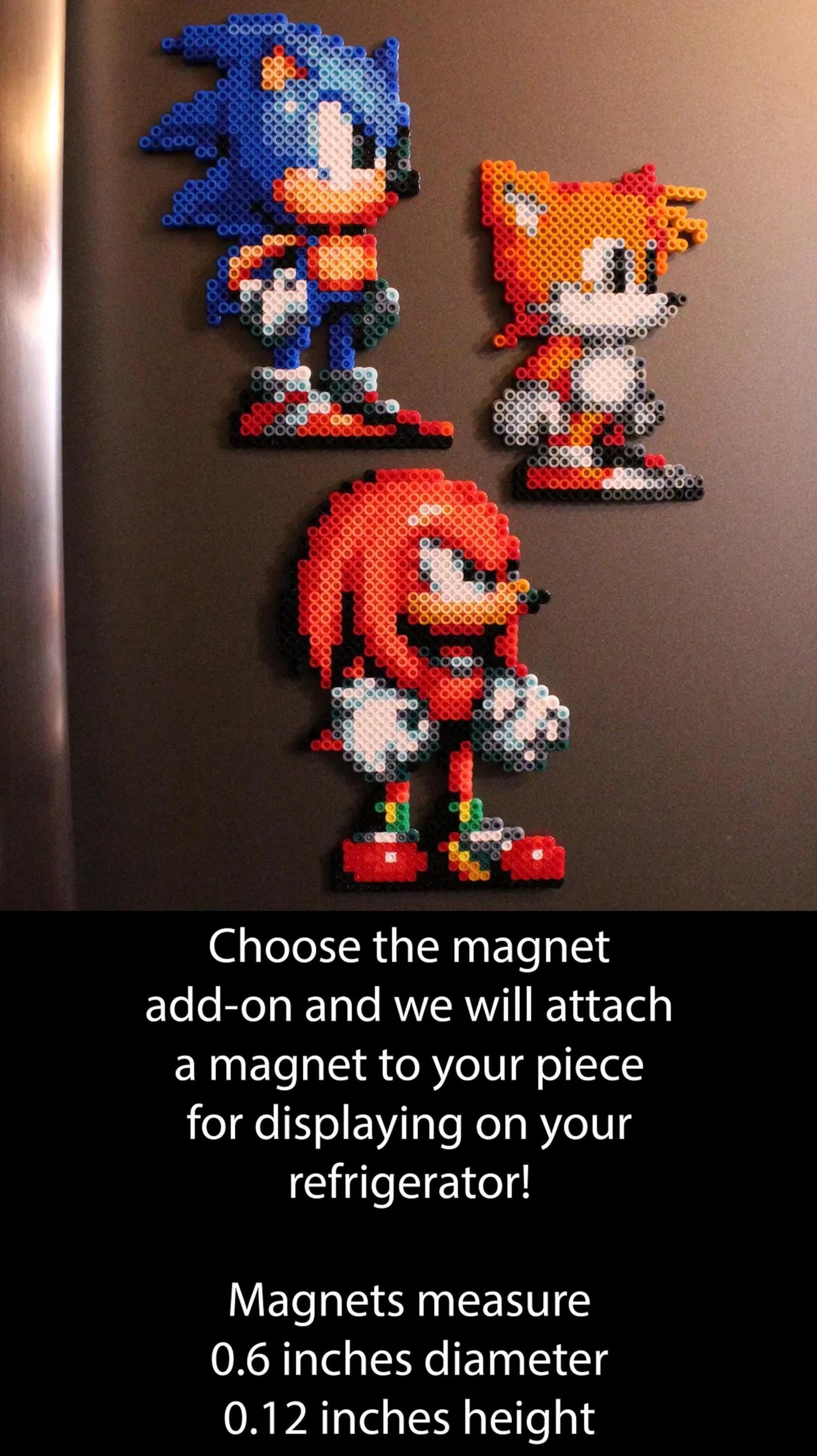 Sonic, Tails, Knuckles Perler Bead Sprite Set, Sonic Heroes, Sonic the ...