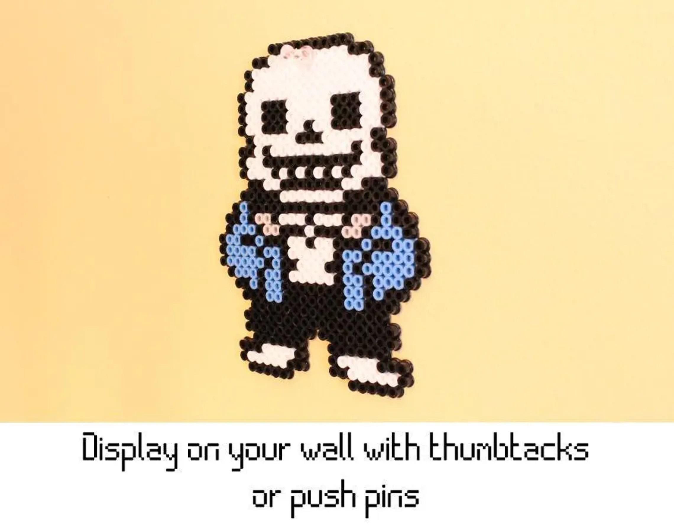 Sans Perler Bead Sprite From Undertale | RPG Pixel Art | Gaming Wall ...