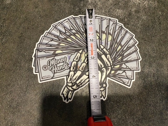 Skeleton Money Hands Small Sticker - Etsy