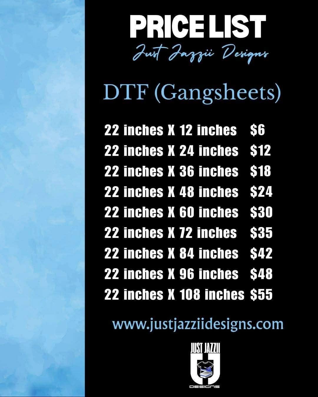 Custom DTF Gang Sheet, DTF Transfers Ready to Press, Direct to Film ...