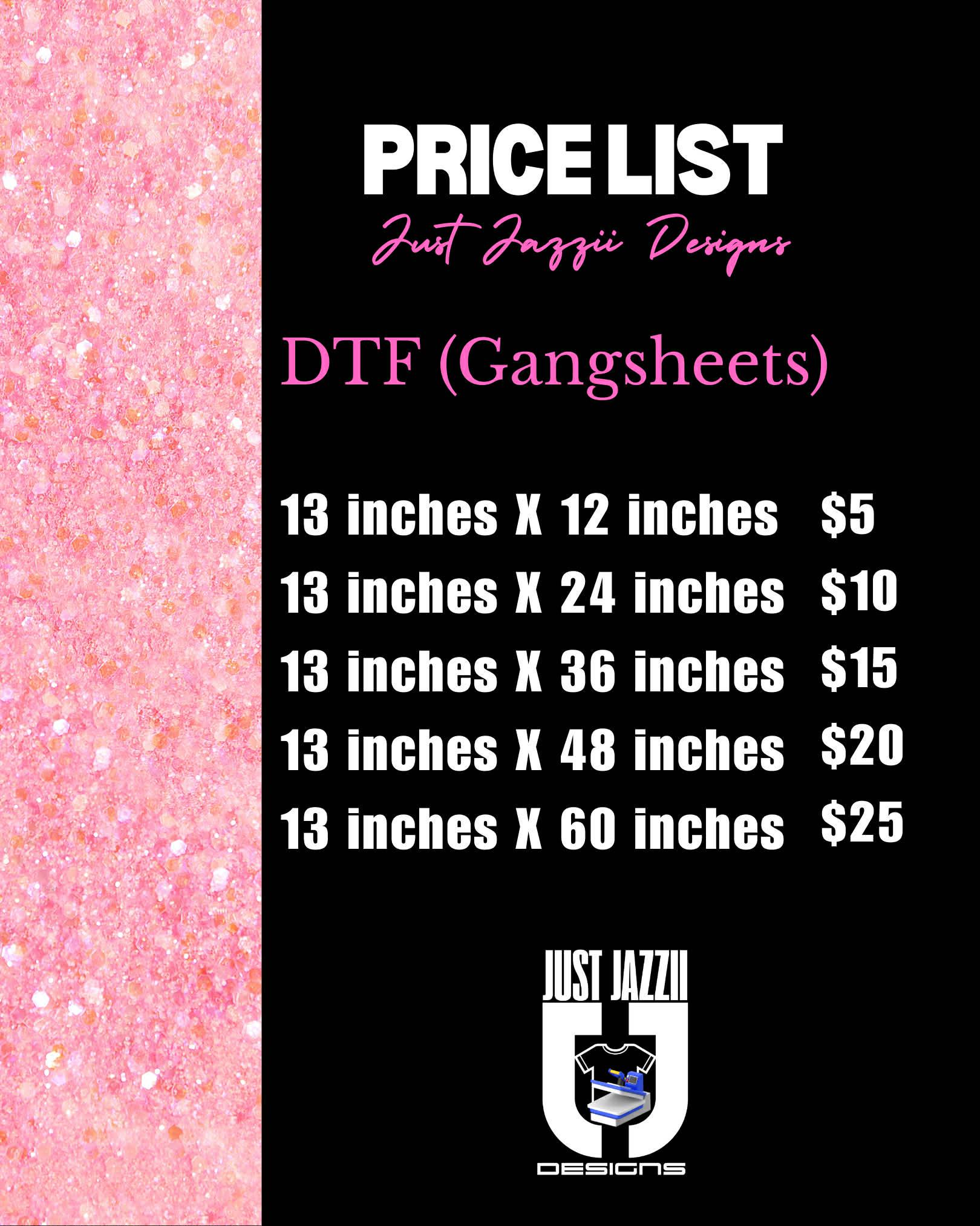 Custom DTF Gang Sheet, DTF Transfers Ready to Press, Direct to Film ...