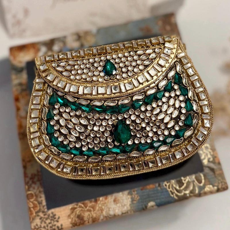 Kundan Clutch Purse - Etsy