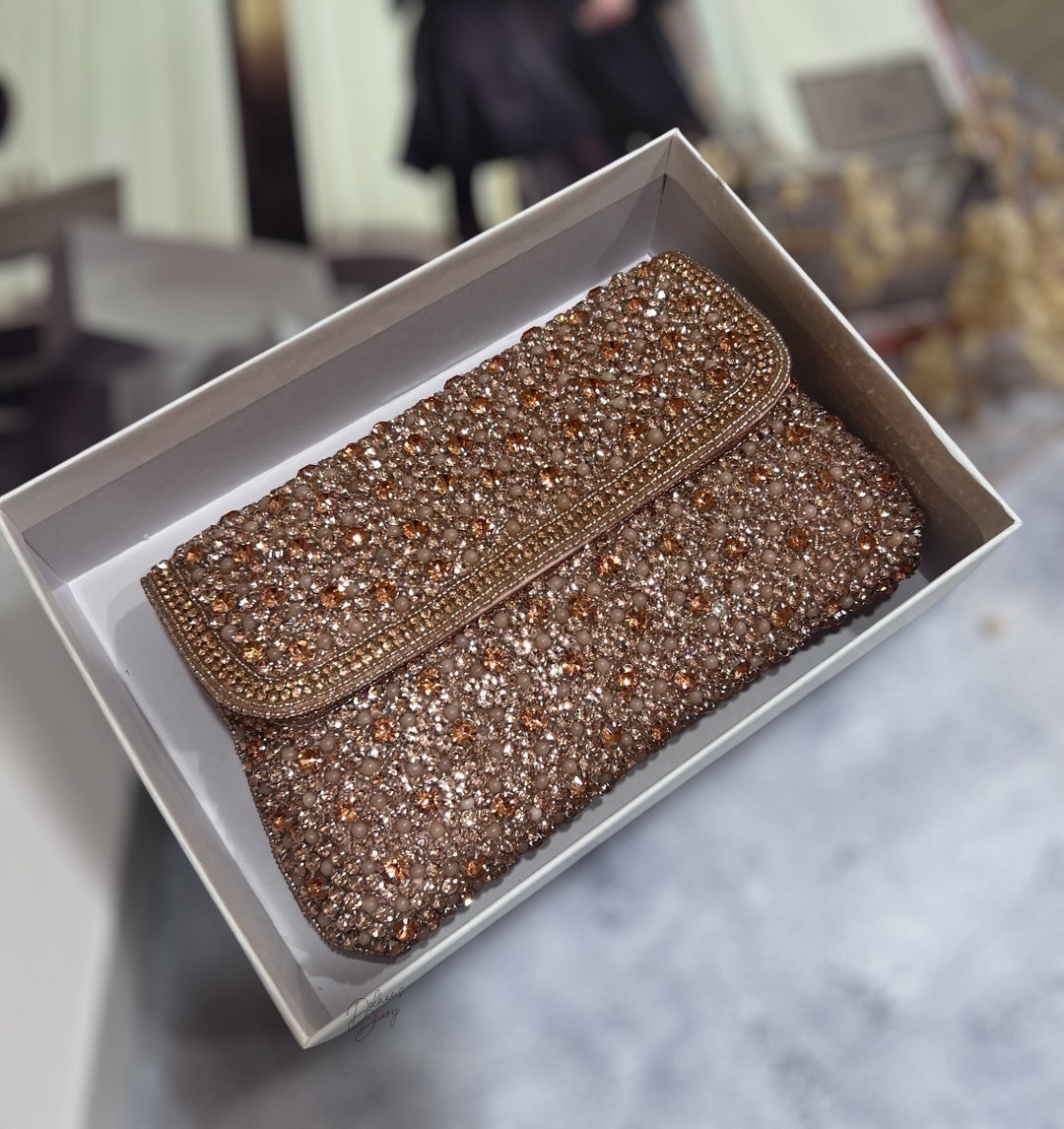 Diamond Dust | Evening Clutch| Beaded Wristlet Clutch | Wedding Day ...