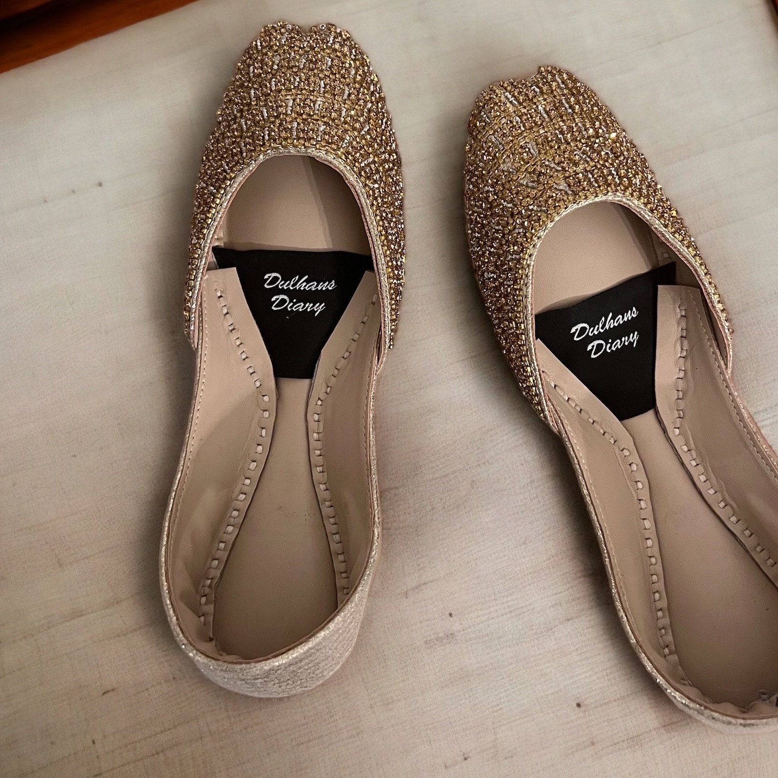 Crystal Bridal Khussa Jutti: Gold Pakistani Indian Wedding Shoes - Etsy