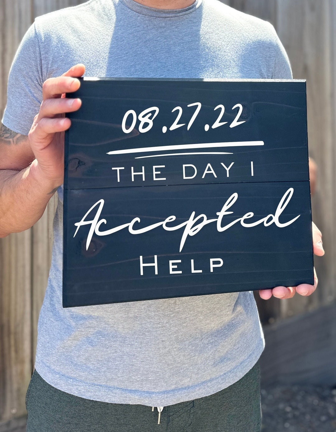 Custom Acceptance Sign-sobriety Decor-sober Date Anniversary Gift-aa ...