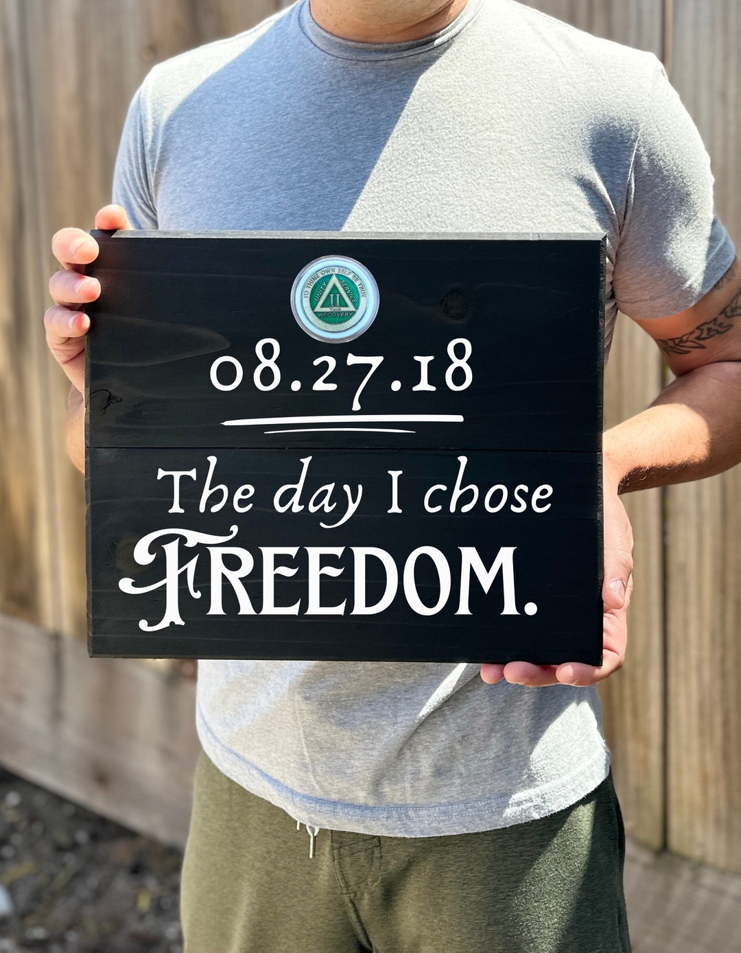 Sobriety Coin Display Board-medallion AA Gift-na Coin Gift-recovery ...