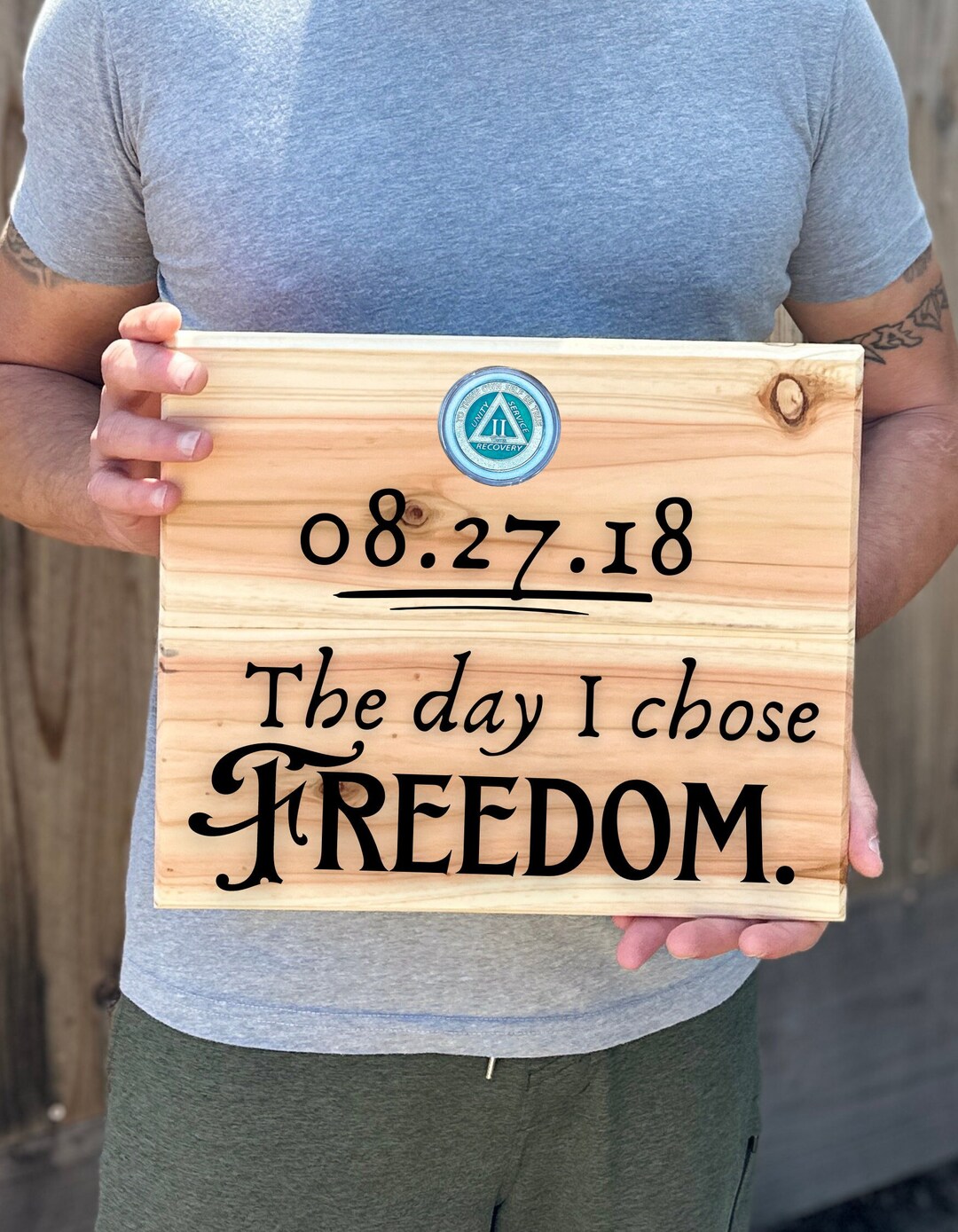 Affirmation Sobriety Coin Display AA Chip Medallion Coin Capsule ...
