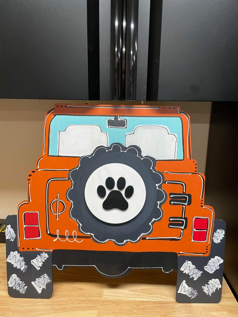 Jeep Door Hanger - Personalized Sign - Interchangeable - Seasonal Sign ...