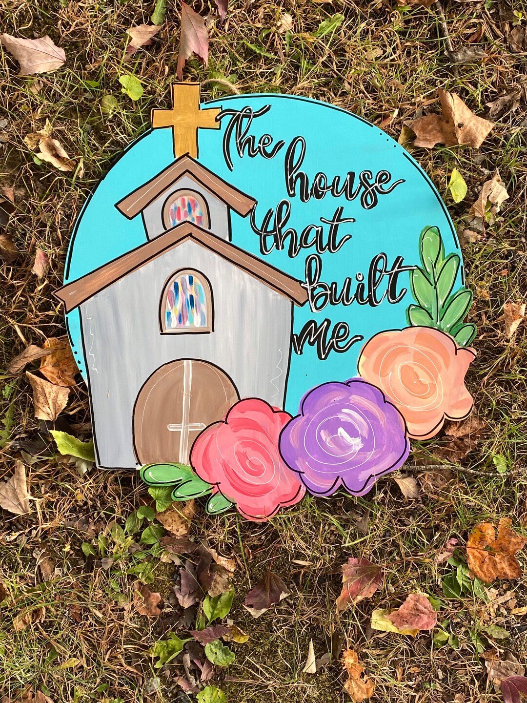 The House That Built Me - Church Door Hanger - Faith - Seasonal Sign - Etsy